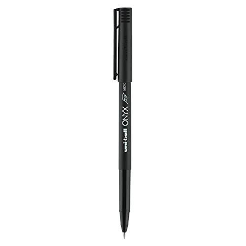uni-ball Onyx Rollerball Pens Fine Point Micro Tip\ 0.5mm\ Black\ 12 ...