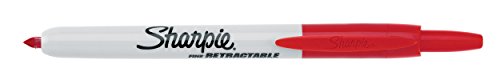 Sharpie 32702 Retractable Permanent Markers\ Fine Point\ Red\ 12 Count ...