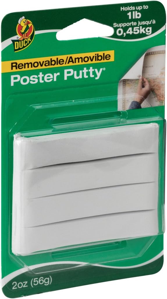 Duck Brand Reusable and Removable Poster Putty for Mounting, 2 oz ...