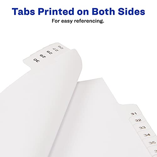 Avery Legal Dividers Allstate Collated Sets Letter Size Side Tab 26-50 ...