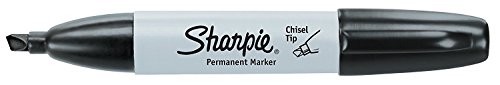 Sharpie Permanent Markers Chisel Tip Black 8 Count - Coralport