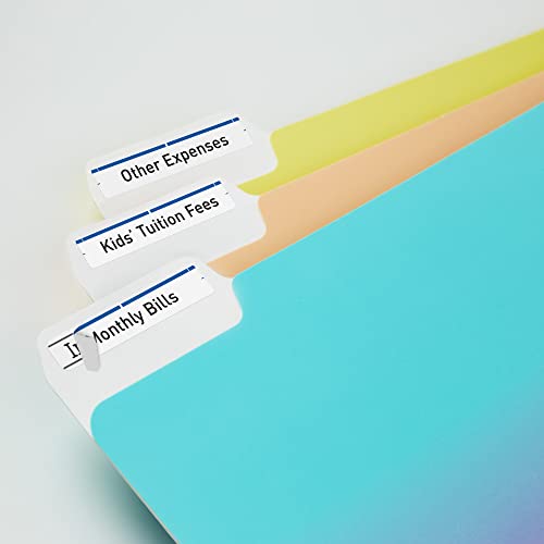 '''Avery TrueBlock File Folder Labels 2/3'''' x 3-7/16'''' White/Blue 5 ...