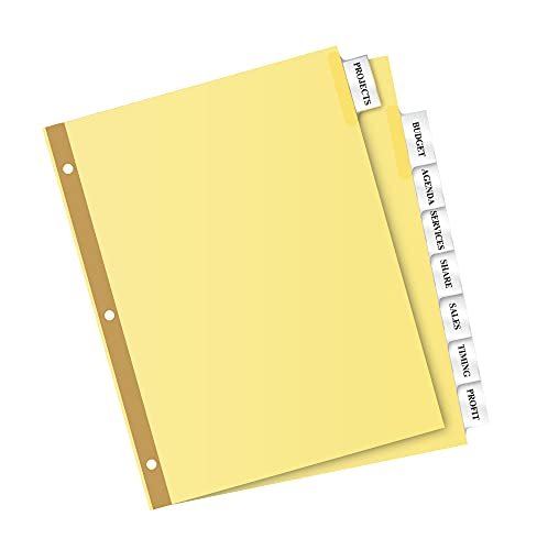 Avery 8 Tab Binder Dividers Insertable Clear Big Tabs 1 Set Pack 8 ...