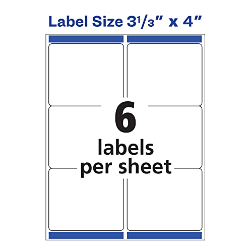 Avery Shipping Address Labels\Laser Printers\150 Labels\ 3-1/3x4 ...