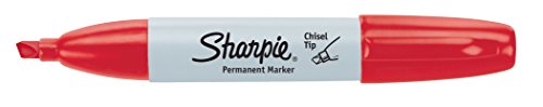Sharpie 38202 Permanent Markers\ Chisel Tip\ Red\ 12-Count - Coralport