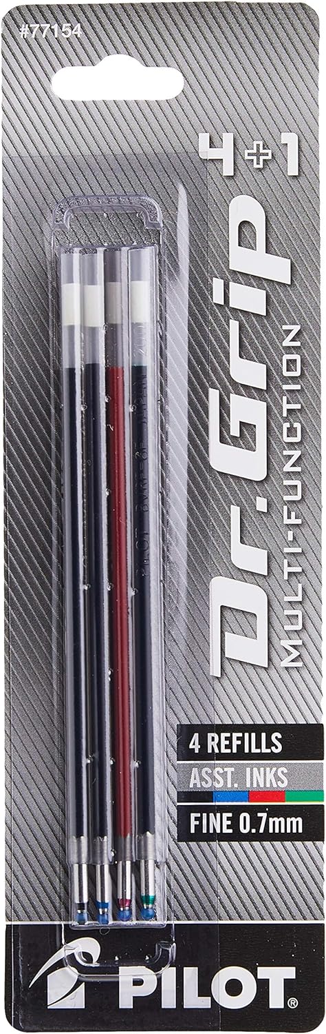 PILOT Dr. Grip 4+1 Multi-Function Ballpoint Ink Refills, Fine Point ...