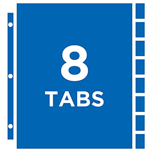 Avery Clear Protect 'n Tab Tabbed Sheet Protector Dividers, 8-Tab Set ...