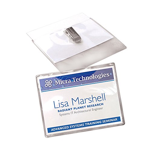 '''Avery Top-Loading Garment-Friendly Clip-Style Name Badges\ 3'''' x 4 ...