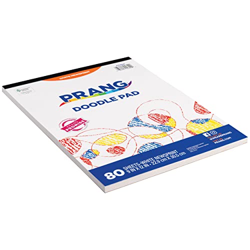 Prang (Formerly Art Street) Drawing Paper Pad, White, Standard Weight ...