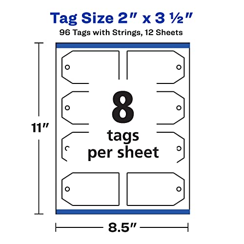 '''Avery Printable Blank Gift Tags with Sure Feed\ 2'''' x 3.5 ...
