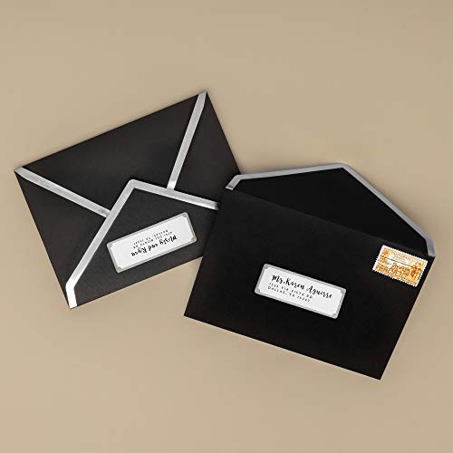 Avery Printable Address Labels, 1" x 2-5/8", Matte White with Silver ...