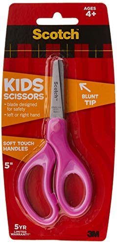 Scotch Kids Blunt Tip Scissors with Soft Touch\ 5 Inches (1442BB ...