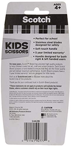Scotch Kids Blunt Tip Scissors with Soft Touch\ 5 Inches (1442BB ...