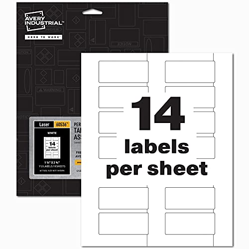 '''Avery PermaTrack Tamper-Evident Asset Tag Labels 1-1/4'''' x 2-3/4 ...