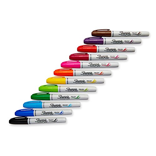 Sharpie Permanent Markers\ Brush Tip\ Assorted\ 12 Pack - Coralport