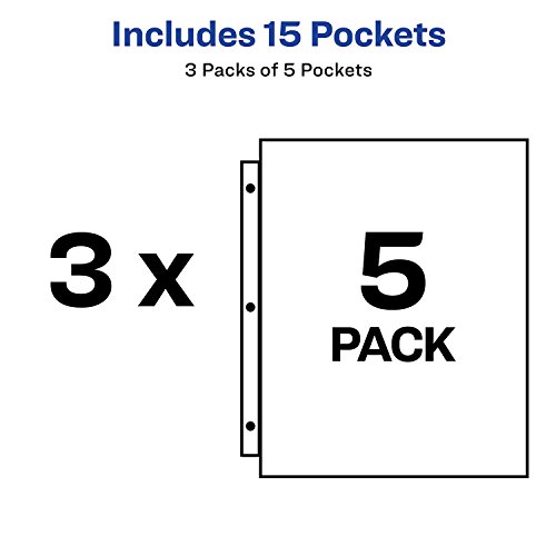 '''Avery Binder Pockets Assorted Colors 8.5'''' x 11'''' Acid-Free ...