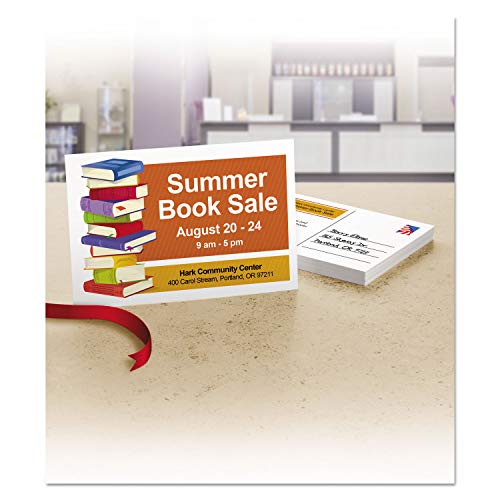 Avery 5389 Laser Postcards Perforated 4-Inch X6-Inch 100/Bx White ...