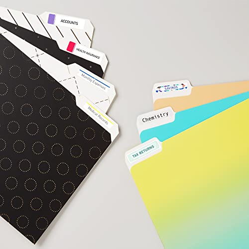 '''Avery TrueBlock File Folder Labels 2/3'''' x 3-7/16'''' White/Blue 5 ...