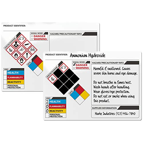 '''Avery GHS Secondary Container Labels\ Preprinted\ Handwrite Only\ 3. ...