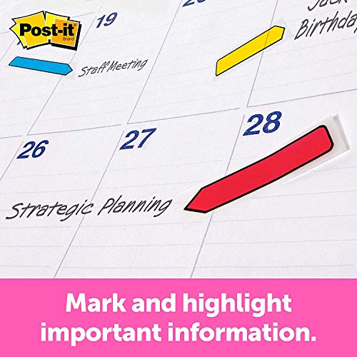 Post-it Arrow Flags Assorted Primary Colors.47 in. Wide 24/Dispenser 4 ...