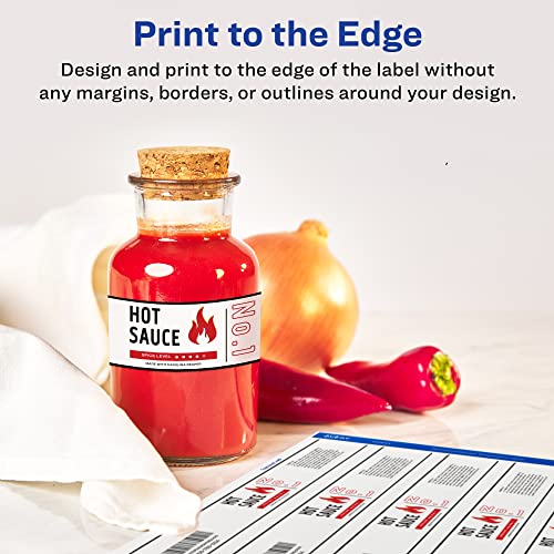 '''Avery Printable Blank Wraparound Rectangle Labels\ 1.25'''' x 9.75 ...