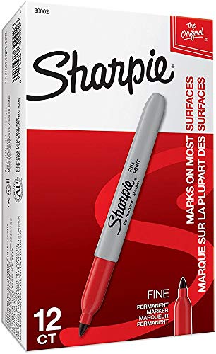 Sharpie 30002 Fine Point Permanent Marker, Marks On Paper and Plastic ...