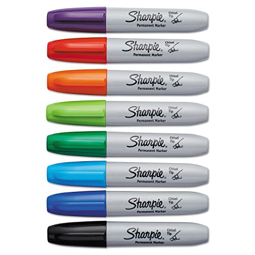 Sharpie 38250Pp Permanent Marker 5.3Mm Chisel Tip Assorted 8/Set ...