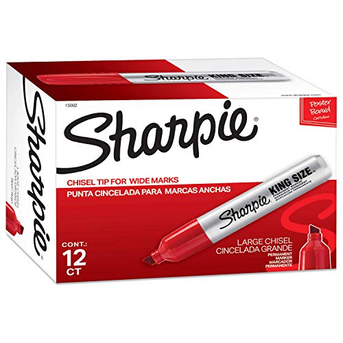 Sharpie Box of 12 Sharpie Pro King Size Chisel Tip Permanent Markers ...