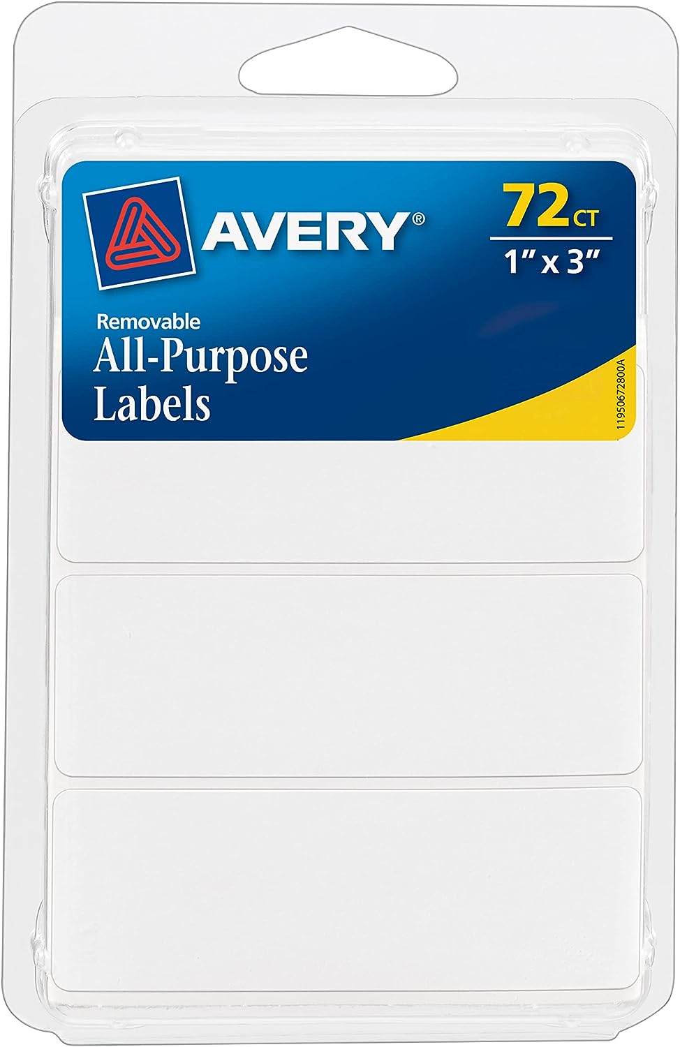 Avery Multi-Use Removable Labels, 1" x 3" Rectangle Labels, White, Non ...