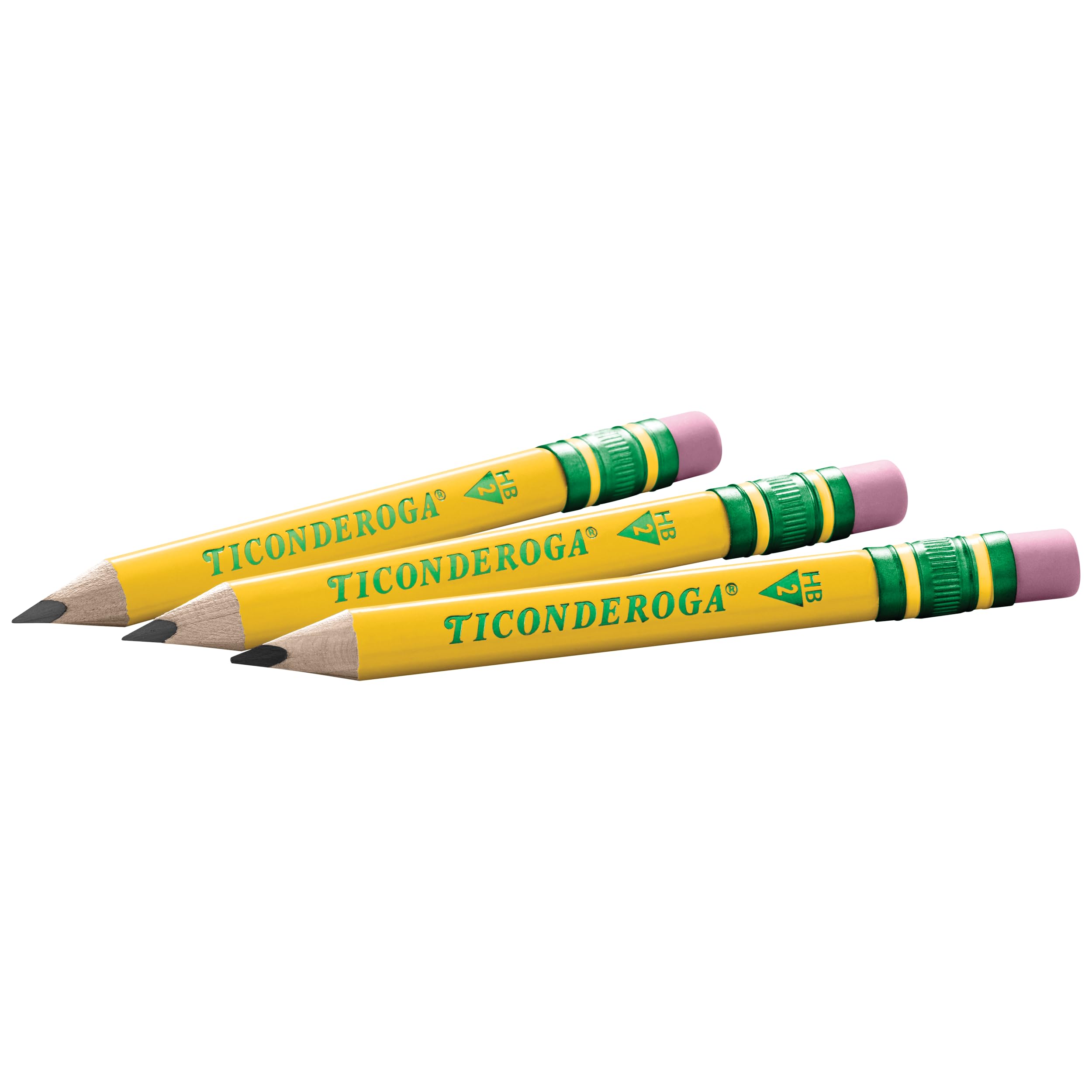 Ticonderoga My First Short Triangular Wood-Cased Pencils, 2 HB Soft, Yellow, 36 Count - Coralport
