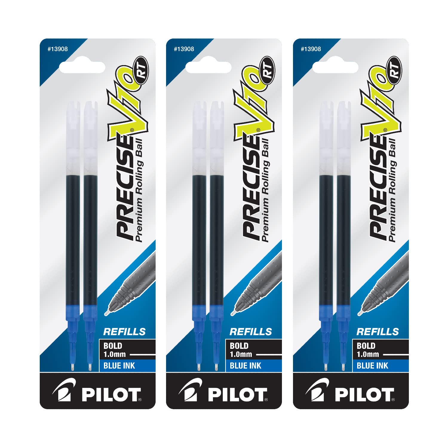 PILOT Precise V10 RT Ink Refills for Bold Retractable Pens, 1.0 mm ...