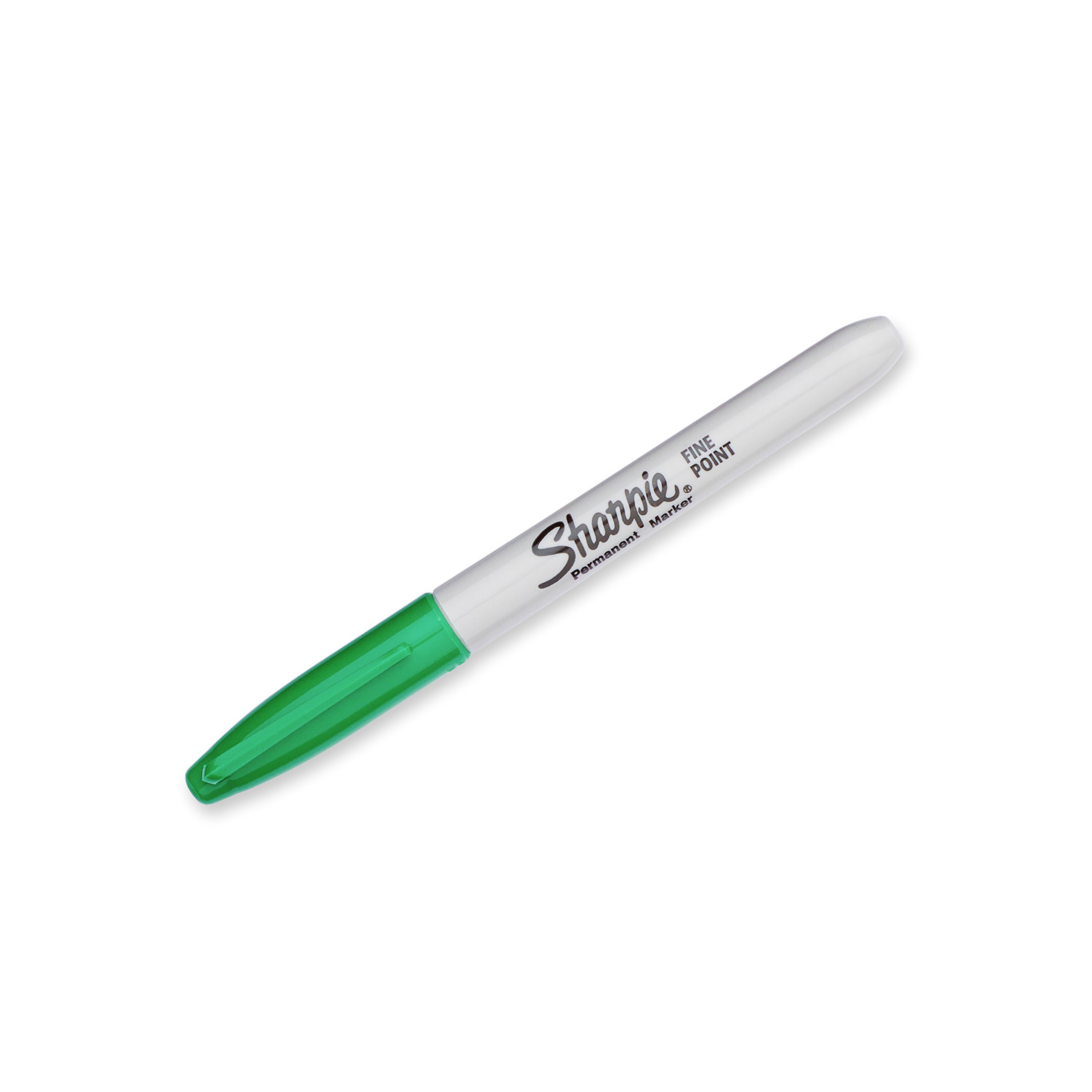 SHARPIE Permanent Markers, Fine Point, Green, 12 Count - Coralport