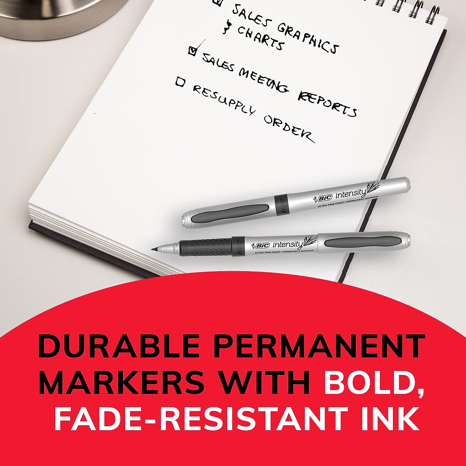 BIC Intensity Permanent Markers, Ultra Fine Point, Black, 12-Count ...