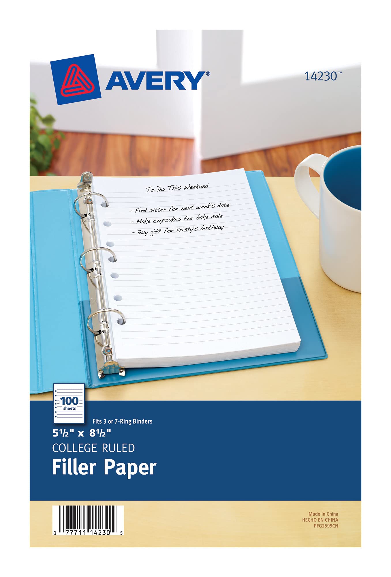 Avery Mini Binder Filler Paper for 3 Ring Binders or 7 Ring Binders ...