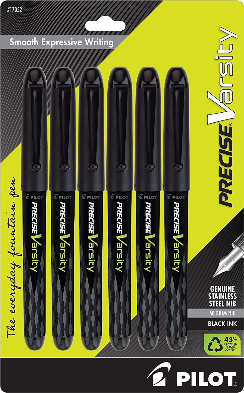 PILOT Precise Varsity Everyday Fountain Pens\ Medium Point Stainless ...