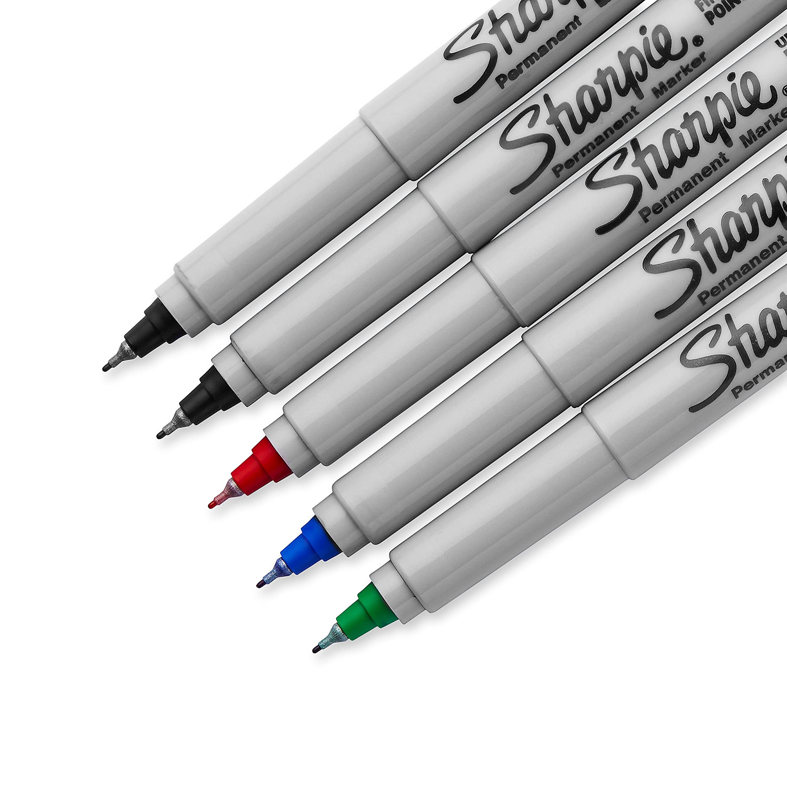Sharpie 37675PP Permanent Markers Ultra Fine Point Assorted Colors 5 ...