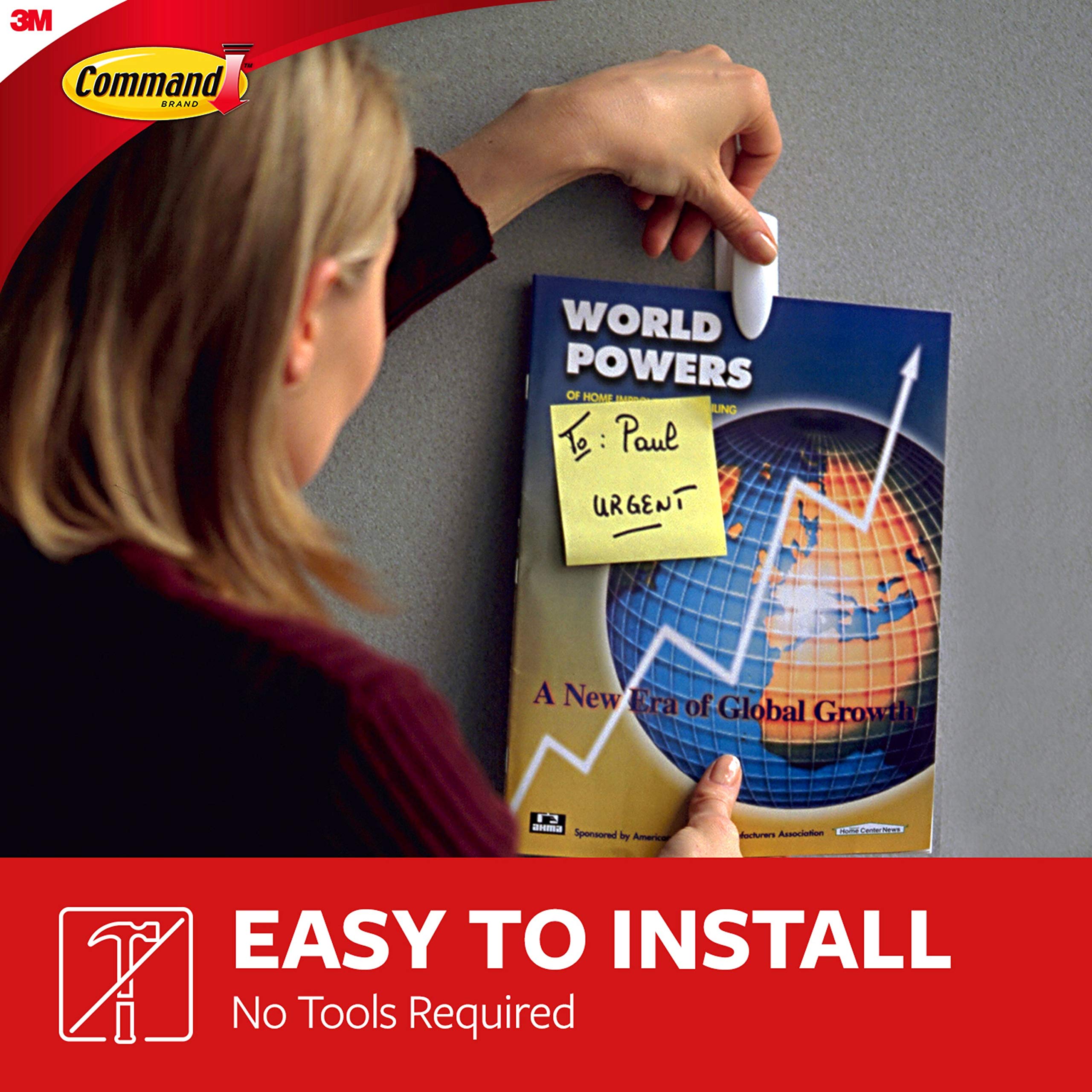 Command Spring Clip, 1 clip, 2 medium strips - Coralport