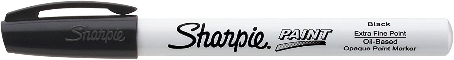SHARPIE Oil-Based Paint Marker, Extra Fine Point, Black, 1 Count ...