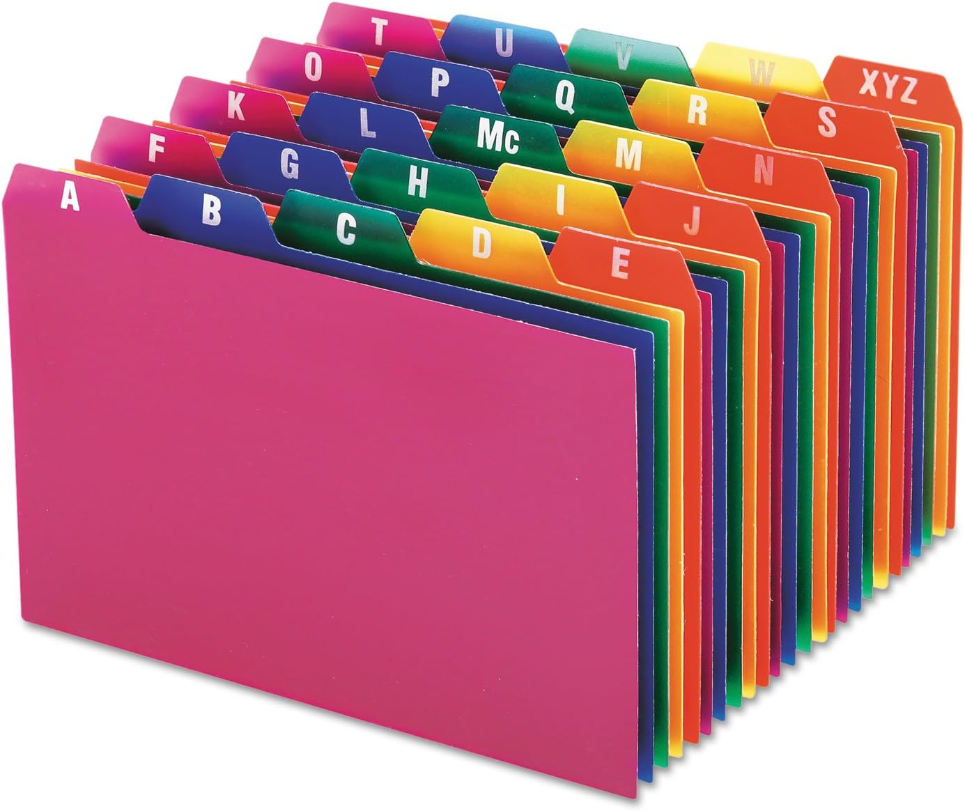 Oxford 73154 Card Guides, Alpha, 1/5 Tab, Polypropylene, 4 X 6, 25/Set ...