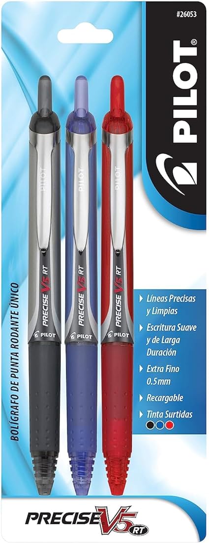 PILOT Precise V5 RT Refillable & Retractable Liquid Ink Rolling Ball ...