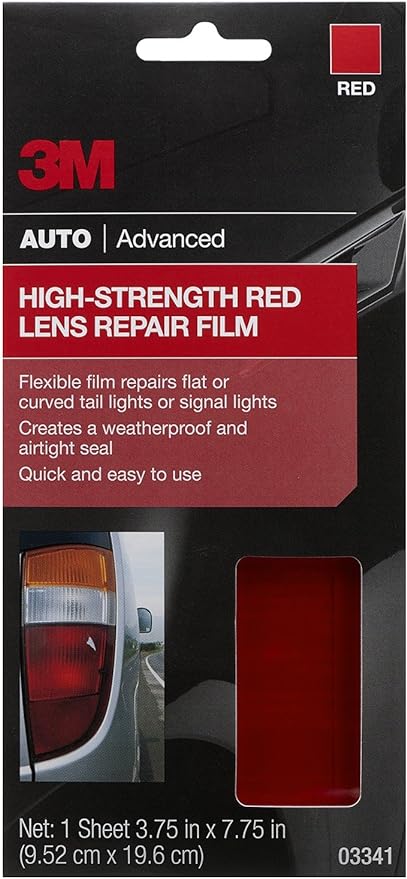 3M Auto High Strength Red Lens Repair Film, 03341, 3.75 in x 7.75 in ...
